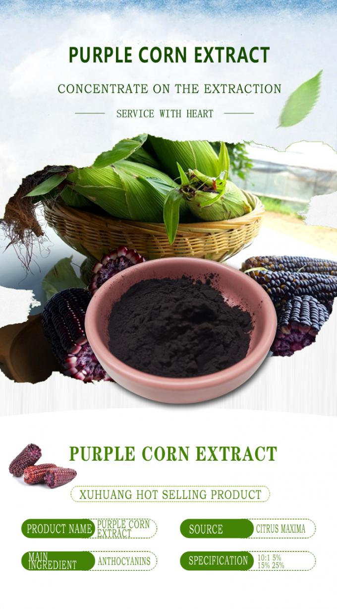 Anthocyanin Zea Mays Purple Corn Extract Dark Purple Powder 35%